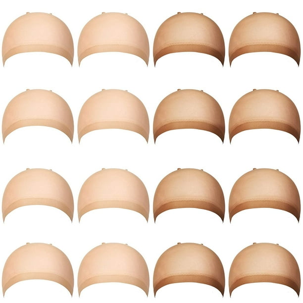 100 Pieces Wig Caps Elastic Medium Nylon Stocking Caps Stretchy ...