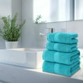 Fmbmuo Blue Bath Towel Sets Soft Cotton Solid Color Washcloths, 13 x 30 ...
