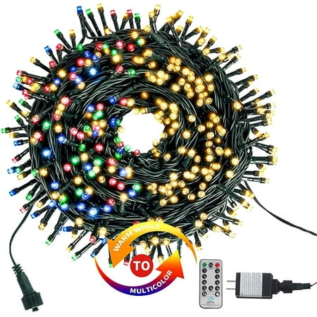 Chuya 300LED Dual Color Changing Christmas Tree Lights,Warm White to ...