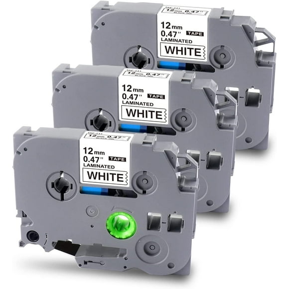 12mm 47 Laminated White Tz Tape