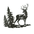 Mayrich Brown Laser Cut Metal Deer Wall Hanging 28 inches Long Buck ...