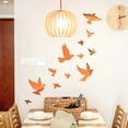 Large Glow-in-the-Dark Bird Wall Decals - Vibrant Orange PVC Stickers ...