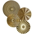 4-Piece Modern Metal Wall Art Set with Irregular Disc Design ...