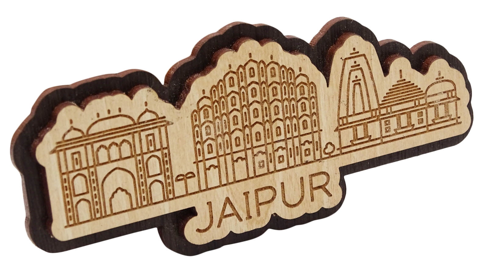 Printtoo Wooden Engraved Jaipur India Monuments Fridge Magnet Souvenir ...