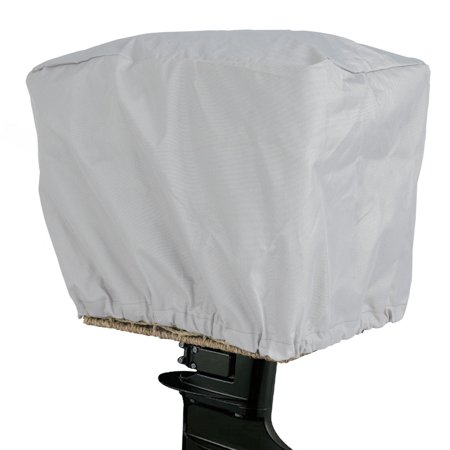 Gymax Grey 600D Polyester Waterproof UV Resistant Outboard Motor Hood ...