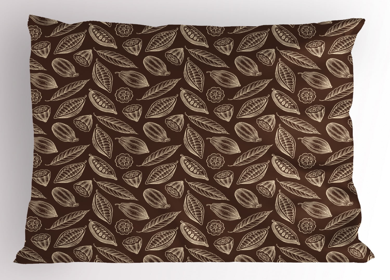 Cocoa Pillow Sham, Organic Flowering Harvesting Cocoa Beans Seeds ...