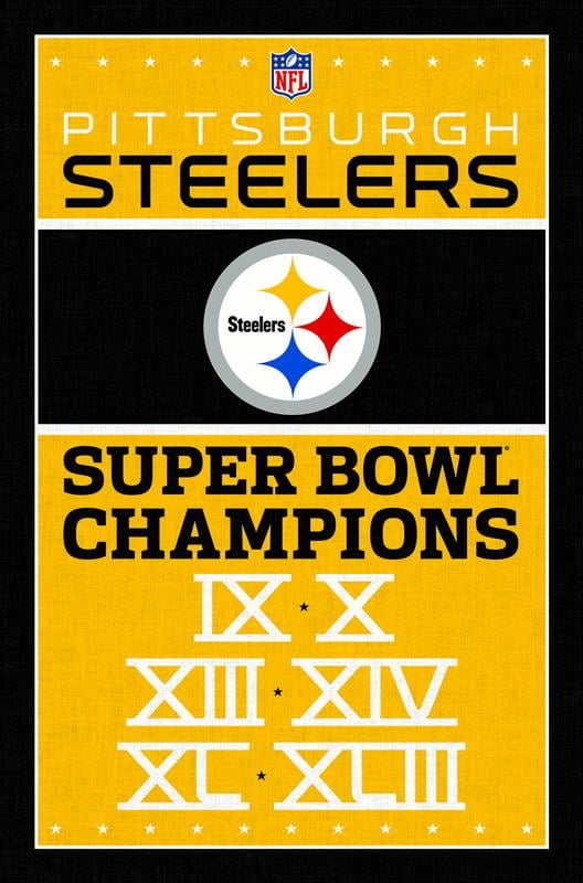 Pittsburgh Steelers 22.4'' x 34'' Super Bowl Champions Poster - Walmart.com
