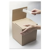 EasyBOX Self-Sealing Shipping Boxes, 10l" x 8" x 8", Brown Kraft, 8 per ...