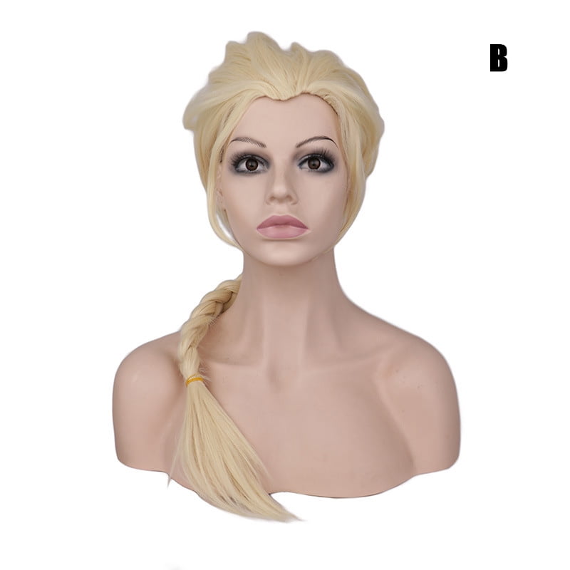 Buy Braided Queen Wig for Cosplay Elsa Princess High Temperature Wire ...
