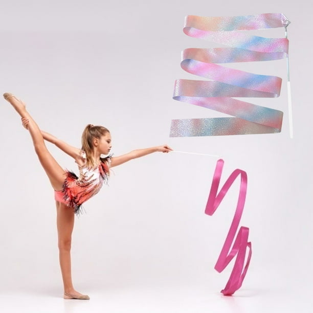Tobaotwe 2M/4M Ballet Streamer Twirling Rod Art Gymnastics Streamer Gym ...