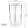 2 Pack Replacement Cups For Magic Bullet 16 OZ Blender Cups 16 Ounce ...