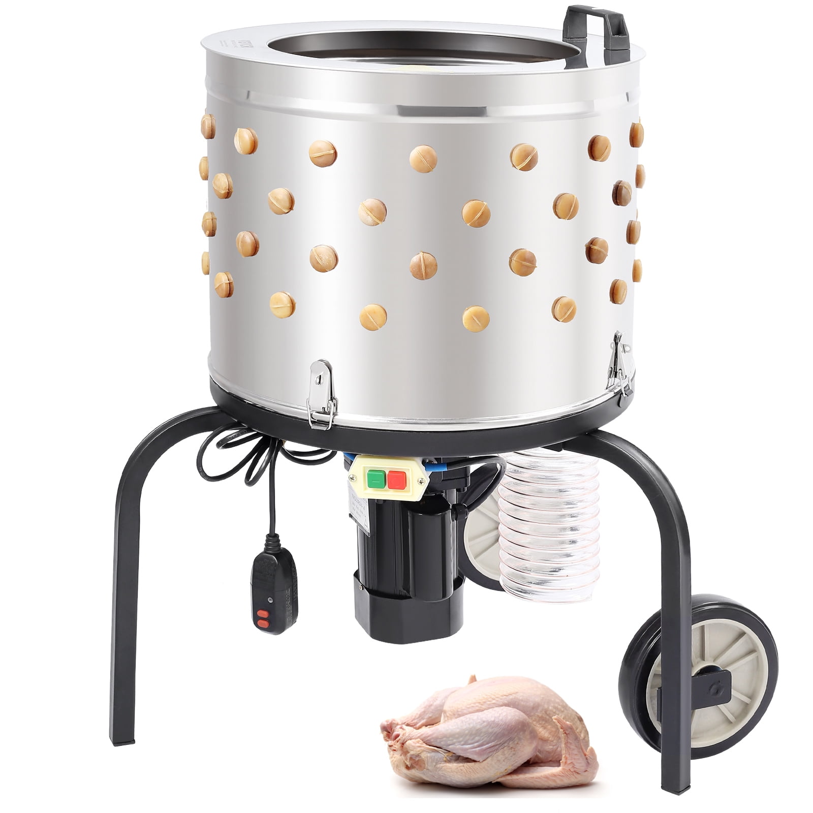 KFFKFF Poultry De-featherer, 20-inch Drum Constructed from Stainless ...