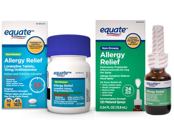 Equate Loratadine Non-Drowsy Allergy Relief Tablets (45 Ct) & Equate ...