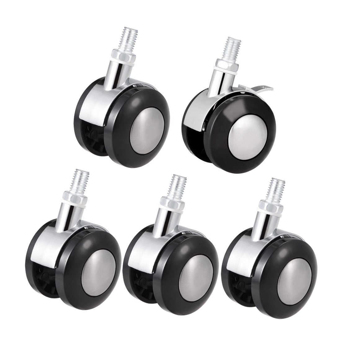 Office Chair Casters 2 " M8x15 Threaded Stem Swivel (5 per pack ...