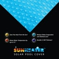 SunHeater Heavy Duty Pool Solar Cover 16 ft. x 36 ft. Rectangular Blue ...