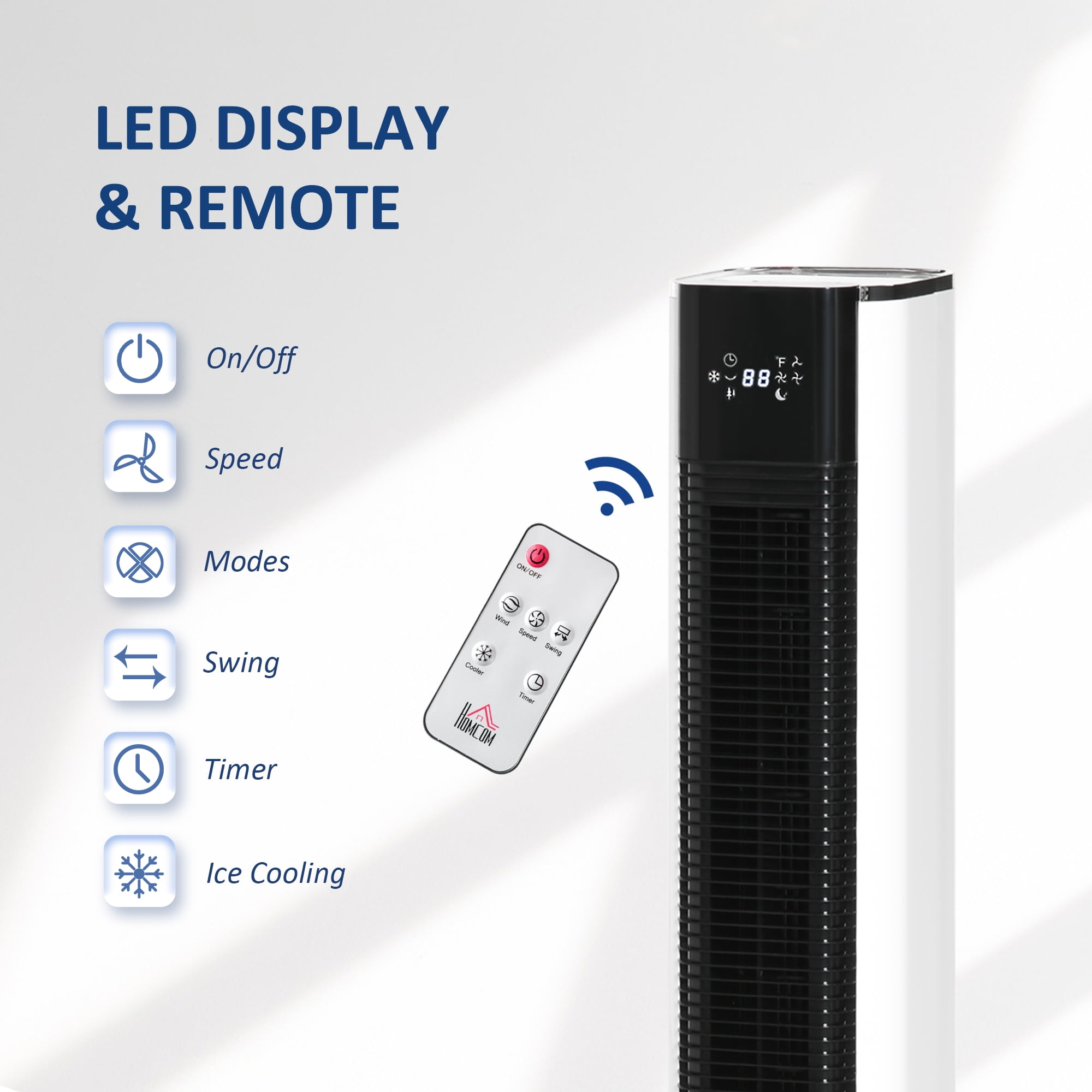 Buy HOMCOM Portable Evaporative Air Cooler, Ice Cooling Fan Water ...