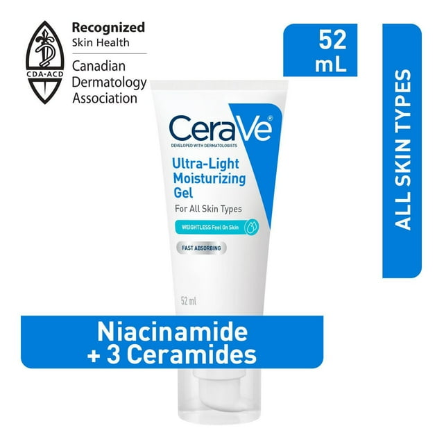CeraVe Gel hydratant ultra-léger | Lotion pour le visage avec céramides ...