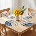 Abstract Waves Beach Art Leather Placemats Set of 2, 15 Inch, Beige ...