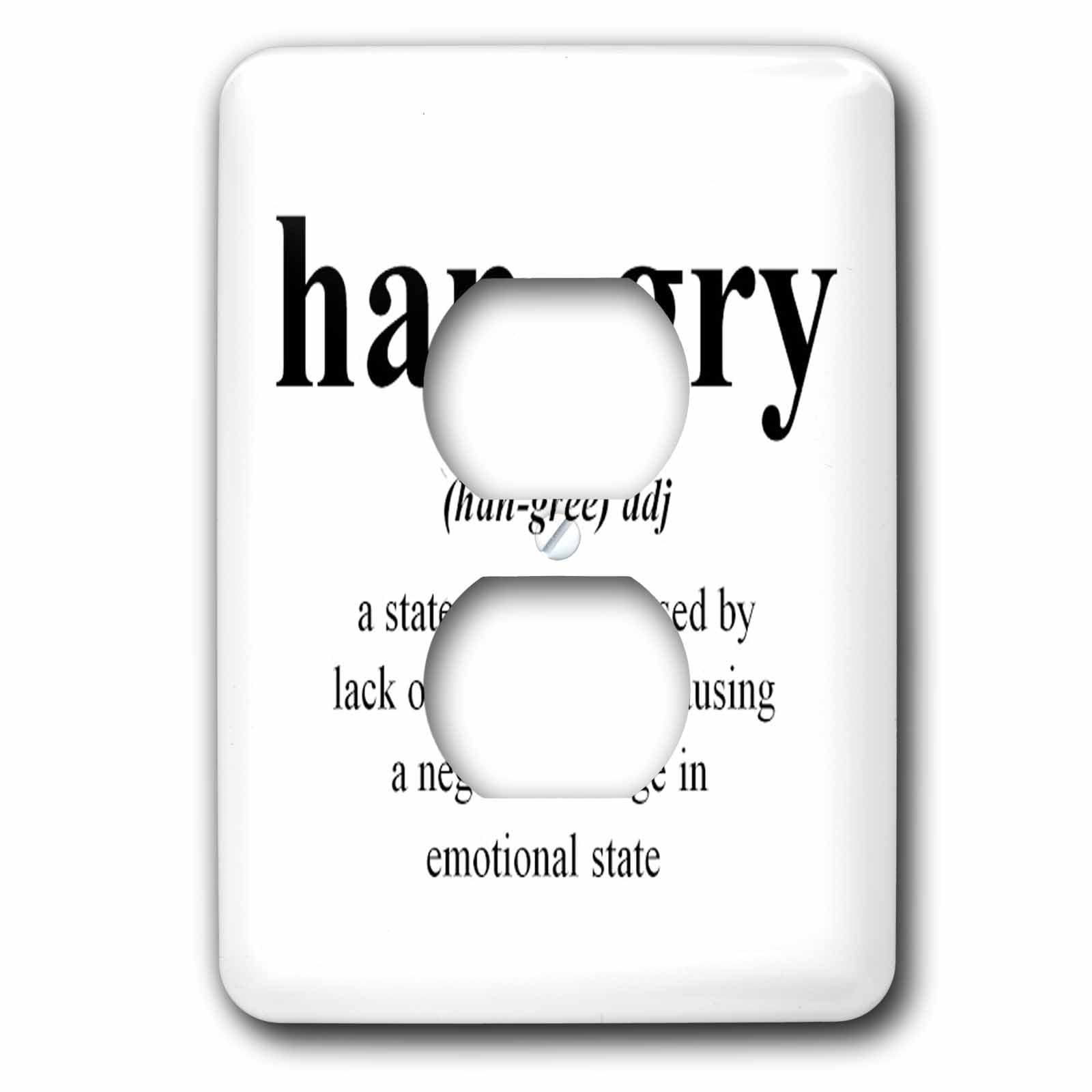 Hangry a state of anger caused by lack of food 2 plug outlet cover lsp ...