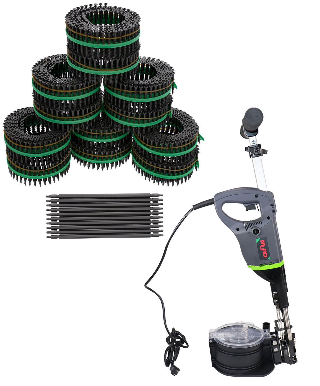 MURO® Speed Driver System Gray Epoxy Shield #8 x 2" Screws & 10 Driver ...