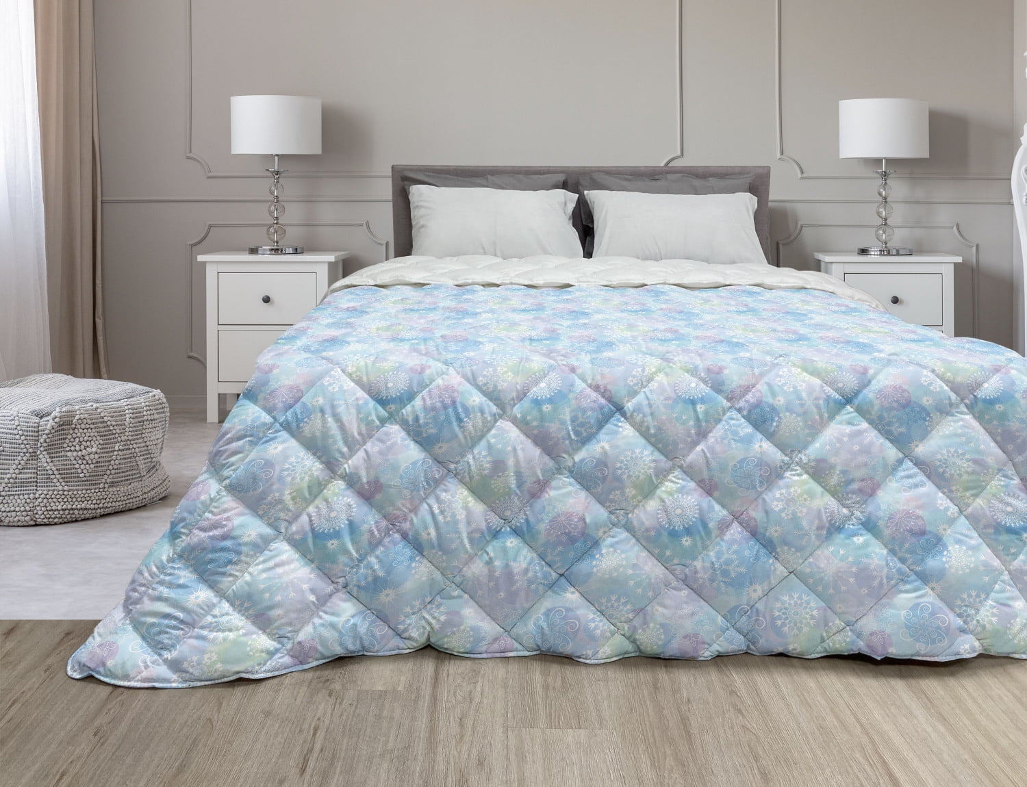 Snowflake Down Alternative Comforter, Geometric Composition with ...