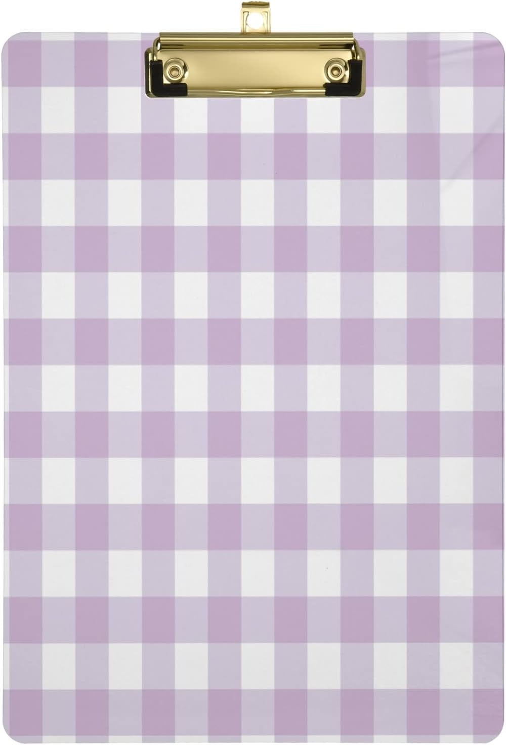 FMSHPON Pale Purple Checkboard Clipboard Hardboard Wood Nursing Clip ...
