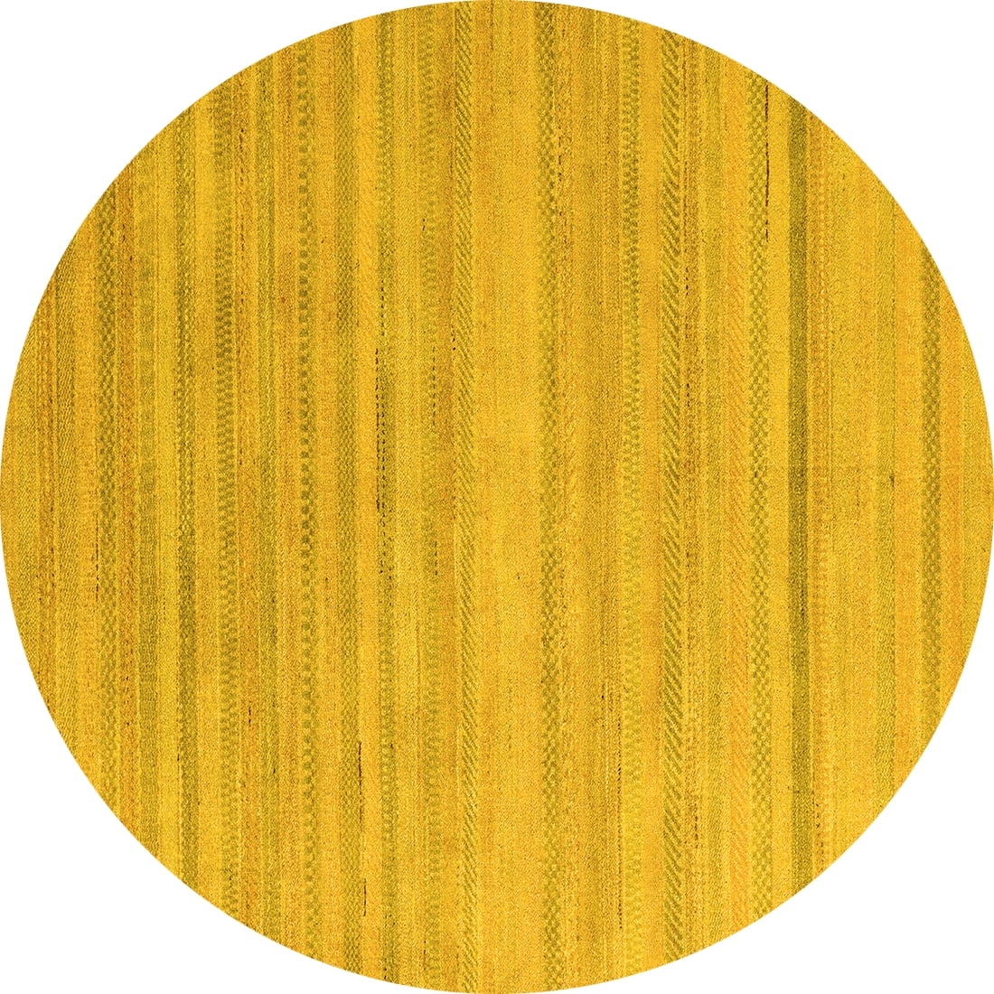 Ahgly Company Indoor Round Solid Yellow Modern Area Rugs, 6' Round ...