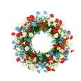 Artificial Green Plants Border, Independence Day Red White Blue Wreath ...