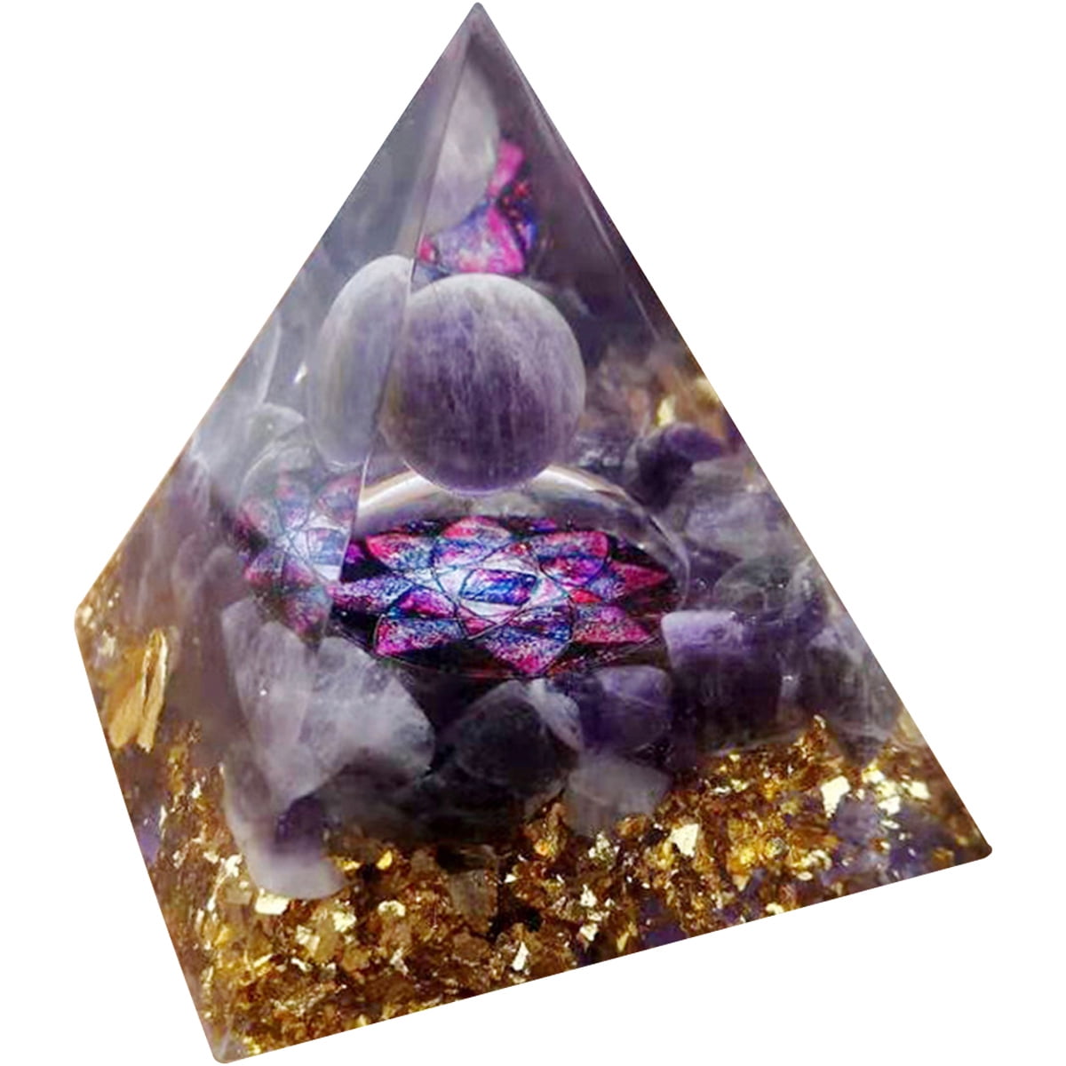 ZTOO Crystal Pyramid Chakra Pyramid Balance Healing Crystal Pyramid ...