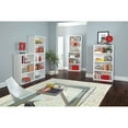 ClosetMaid 4 Tier White Wooden Bookshelf, Modern Rectangular Shelving ...