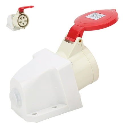 Domqga 32A 5Pin Industrial Socket 3 Phase IP44 Waterproof Insulated ...