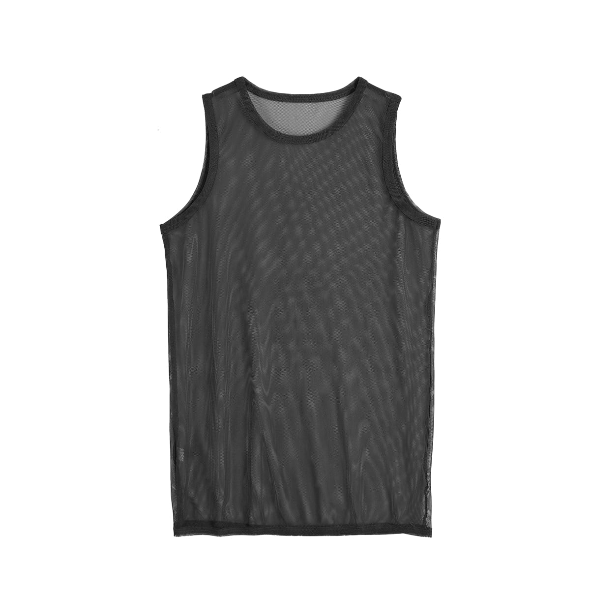 Musuos Male Mesh Sleeveless Fishnet Tank Tops,Workout Underwear Vest ...