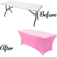 Spandex Fitted Stretch Table Cover for 6 ft or 4ft or 8ft Folding Table ...