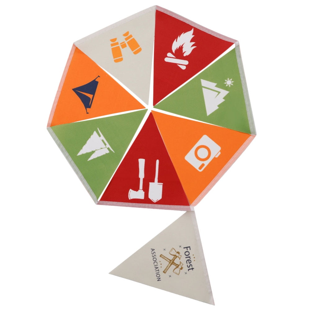 Party Triangle Flag Decorative Camping Flag Festivals Hanging Flag Tent ...