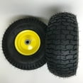 Set of 2 - 15x6.00-6 Lawn Mower Tire and Rim - Fits on 3/4 Inch Axle ...