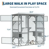 Studyset Indoor Cat Playpen, Wood Catio Outdoor Cat Enclosure, Walk-in ...