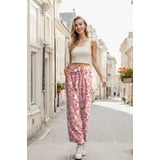 JWD Women's Wide Leg Lounge Pants, High Waist with Pockets, Flowy ...