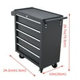 TECHTONGDA Rolling Mobile Tool Box, 5-Drawer Tool Car with Large Roller ...