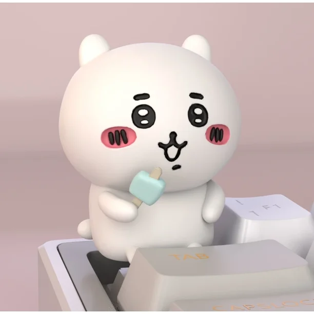 Miniso Chiikawa Personality Keycap Creativity Cartoon Cute Eat Ice ...