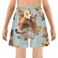 BZSMCE Swim Shorts Fox Flower Pattern For Quick-Dry Shorts With Anti ...