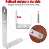 HSEAMALL 5PCS 125 * 75mm Round Edge Stainless Steel Bracket Right Angle ...