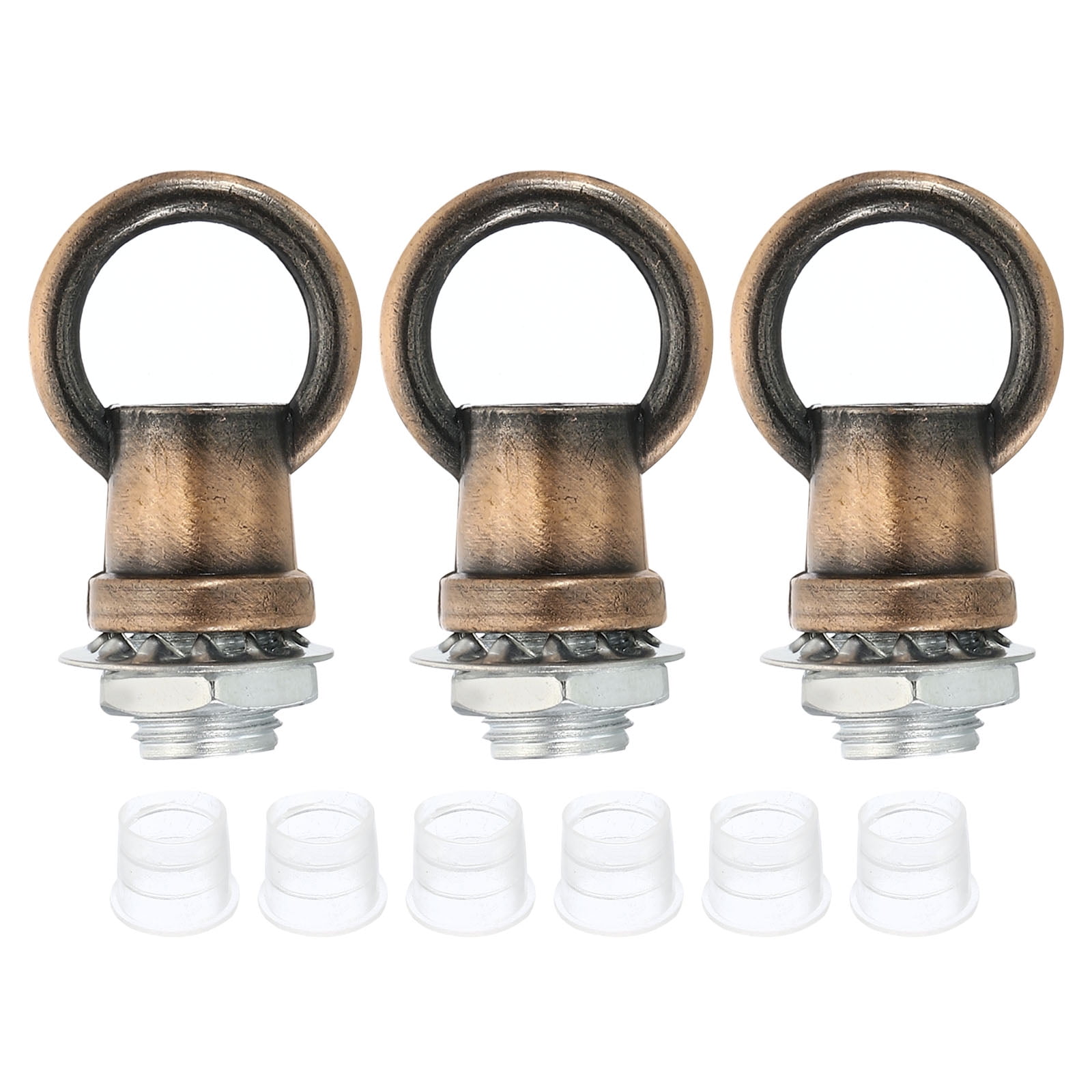 Uxcell M10 Thread Lifting Eye Nut Female Loop Holder Hook Ring 8kg Load 14mm Red Bronze 3 Set ...