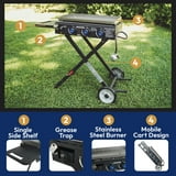 Razor Griddle Portable 3 Burner 30,000 BTU Gas Grill & Griddle Cart w ...