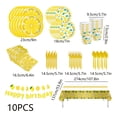 72pcs Complete Lemon Themed Dinnerware Party Pack Serves 10 Guests ...