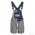 4th of July Men's American Flag Short Overalls Loose Fit Adjustable ...