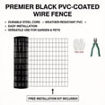 48" × 99ft Vinyl Coated Welded Wire Mesh, 16 Gauge 2/3 inch Black PVC ...