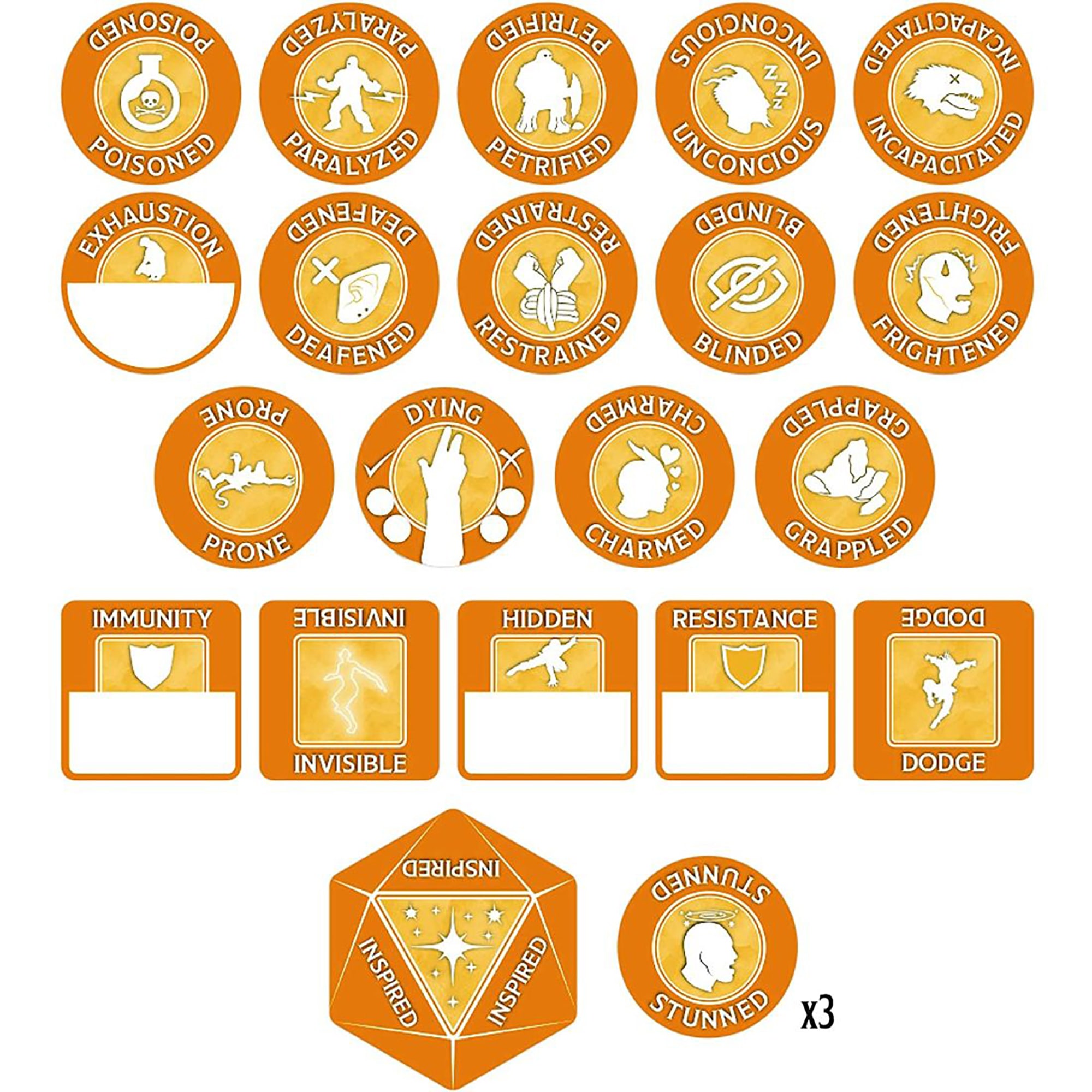 Buy D&D: Monk Token Set - Character RPG Set, Gale Force Nine, Dungeons ...