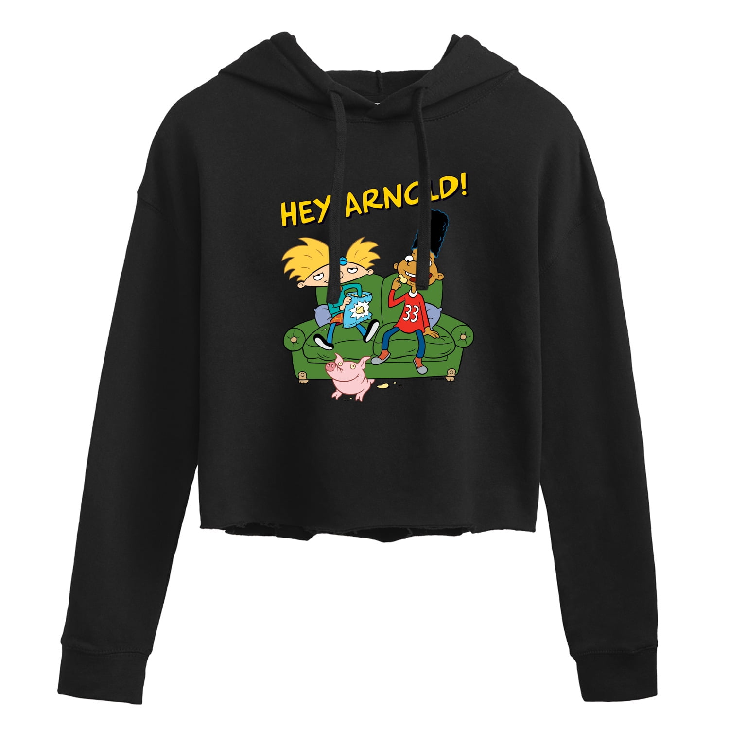 Hey Arnold! - Arnold, Gerald, and Abner - Juniors Cropped Pullover ...