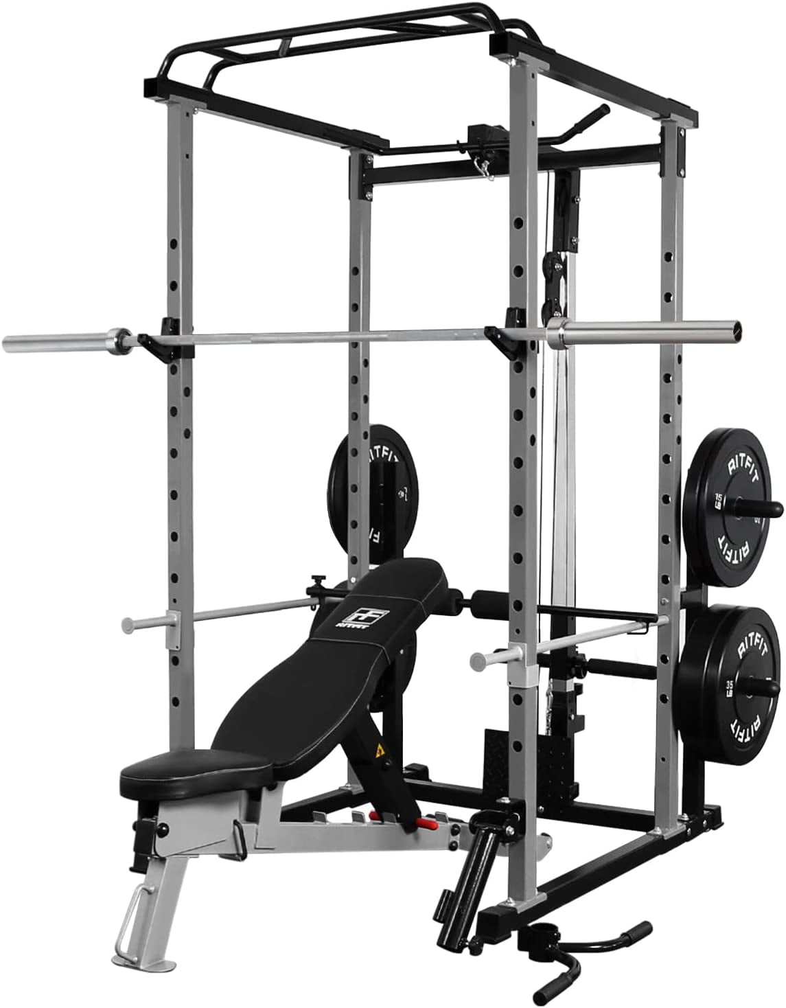 RitFit Garage & Home Gym Package included Power Cage Rack, Weight Bench ...