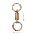 BESTYASH 12Pcs Spring Loaded Double Ring Keychain Metal Key Holder Zinc ...